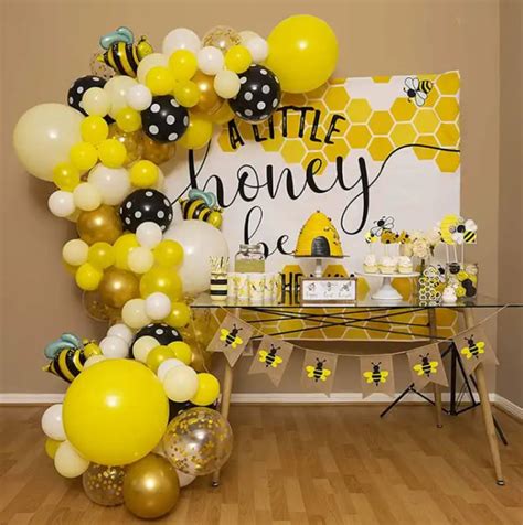 Bee Themed Balloon Arch Kit Bee Balloon Garland Yellow Black Bee