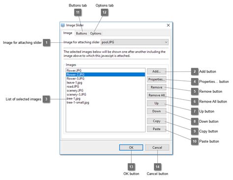 topic image slider dialog