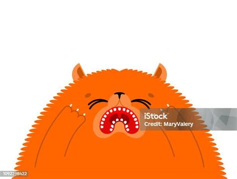우는 고양이 애완 동물 화가 키티 울고 벡터 일러스트 레이 션 고독 부정적인 감정 표현에 대한 스톡 벡터 아트 및 기타 이미지