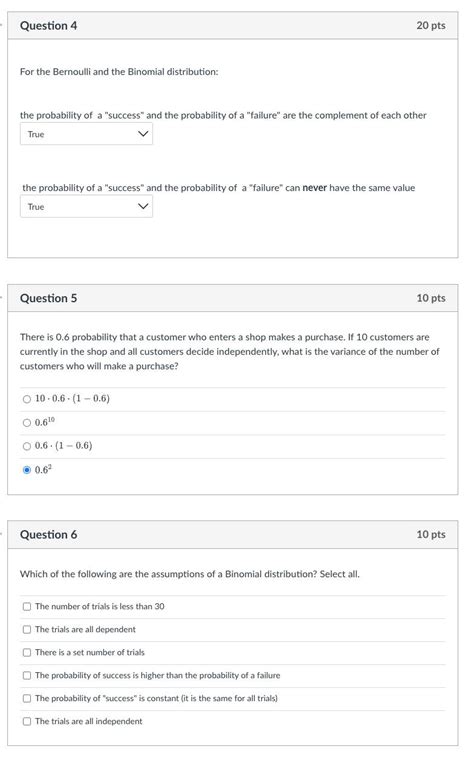 Solved For The Bernoulli And The Binomial Distribution The