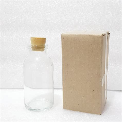 Jual Botol Kaca Tutup Kayu Botol Kaca Souvenir Kaca Shopee Indonesia