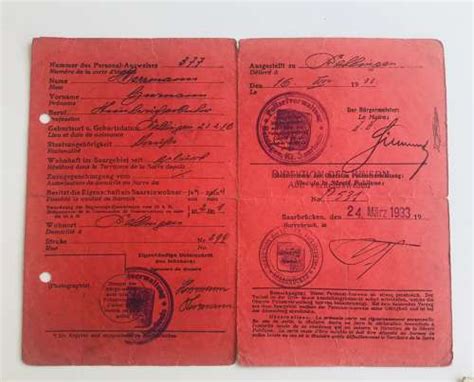 Wehrpass Of Herrman Herman Artillerie Reg 36