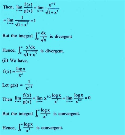 116 Which Of The Followings Impropcr Integral Isare Convergent A