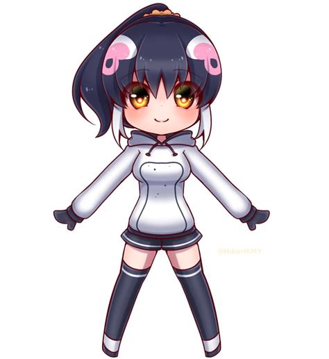 Safebooru 1girl African Penguin Kemono Friends Black Hair Full Body