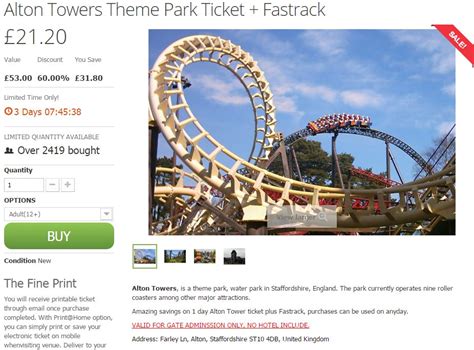 Alton Towers Voucher Codes Discount Codes And Deals Money Saving Expert