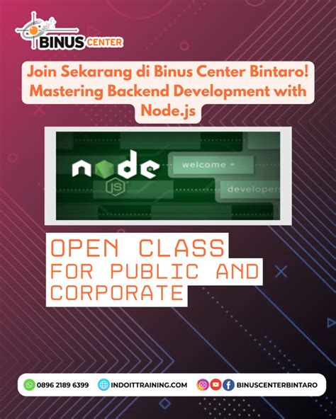 Training Mastering Backend Development With Nodejs Bintarojakarta Tangerang Bogor Bekasi