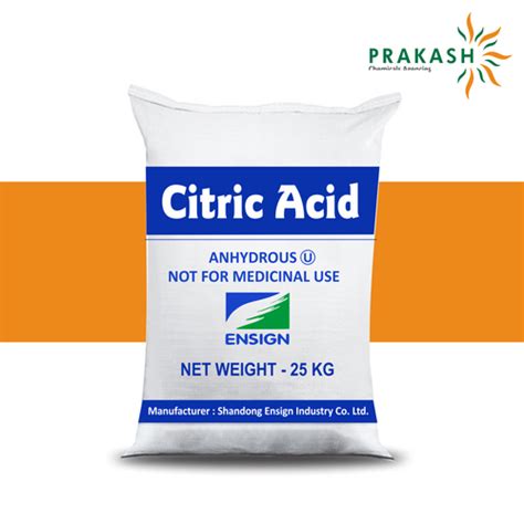 Citric Acid Anhydrous Powder Manufacturer In Vadodara