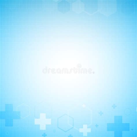 The Blue Abstract Background Health Medical Hexagonal Crosses Square