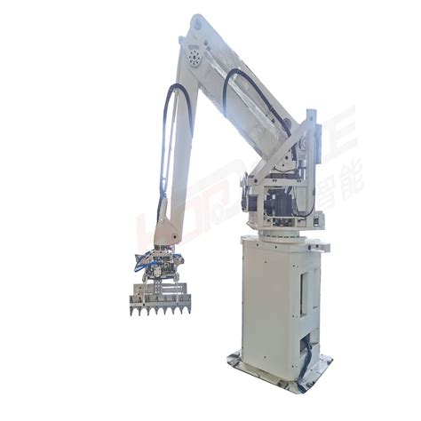 Feed Industry Palletizing Robot Arm Floor Mounted 4 Axis Stacking Machine With Bag Gripper