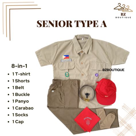 Senior Scout Type A Complete Set Of Uniform For Boys Bz Boutique