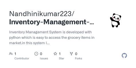 GitHub Nandhinikumar Inventory Management System Inventory Management System Is Developed