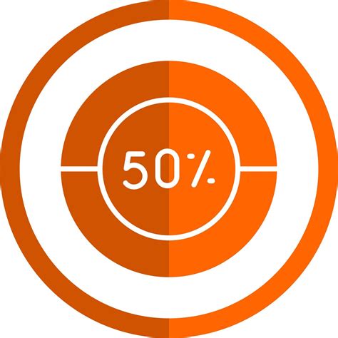 Half Pie Chart Vector Icon Design 20154174 Vector Art At Vecteezy