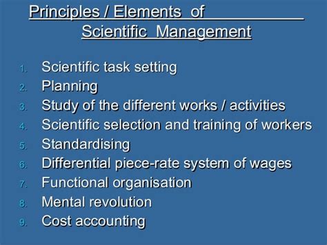 Scientific Management