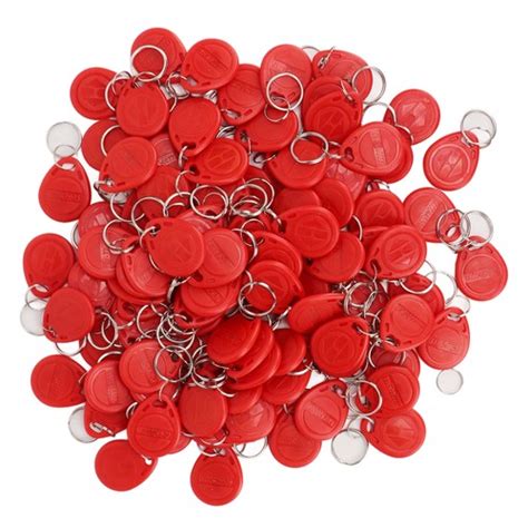 100pcs Red 125khz Rfid Fobs Secure Waterproof Door Entry Solution