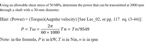 Solved Using An Allowable Shear Stress Of MPa Determine Chegg Com