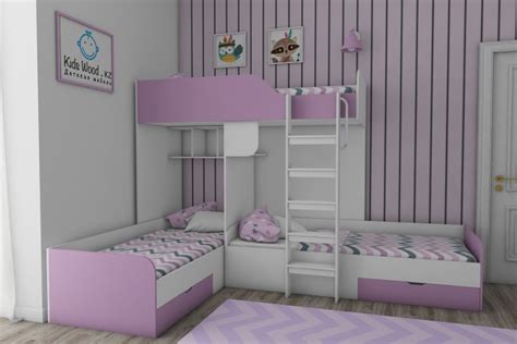 Трехъярусная кровать "ТРИО", двухъярусные кровати в Алматы