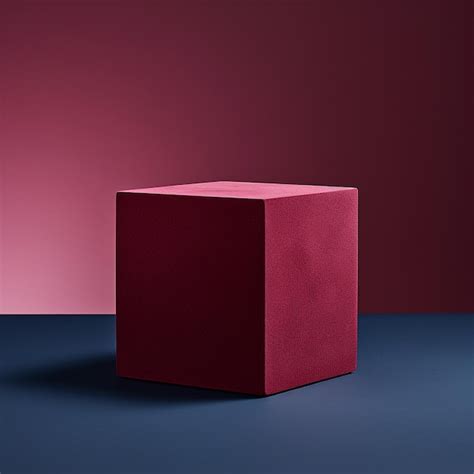Premium Photo Plain Square Cube On A Medium Navy Blue Background