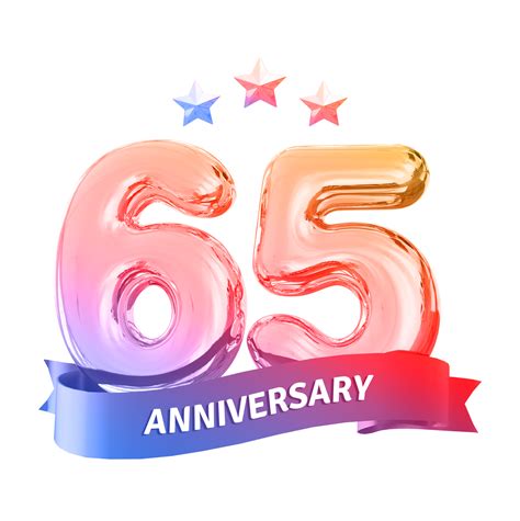 65 Anni Anniversario Numero 11297943 PNG