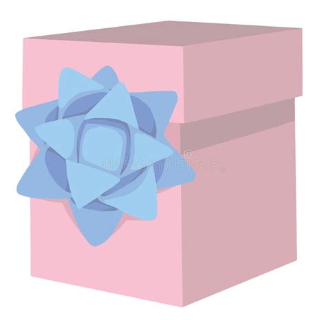 Caja De Regalo De Dibujos Animados Rosa Con Cinta Foto de archivo Ilustración de lindo arte