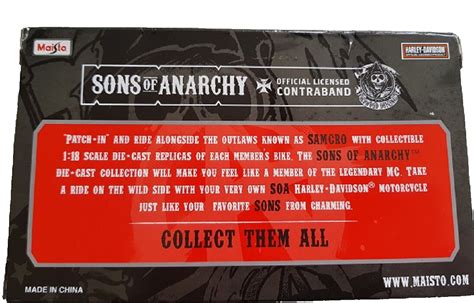 Maisto Scale Sons Of Anarchy Harley Davidson Clarence Clay Morrow Dyna Supe