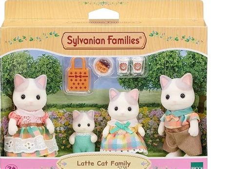 Sylvanian Families Conjunto Família Dos Gatos De Leite Epoch Real Brinquedos