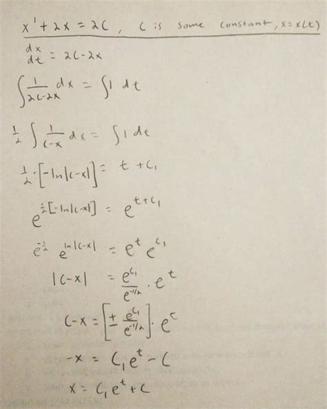 Calculus Seperable Variables Cant Find Solution To First Order Ode