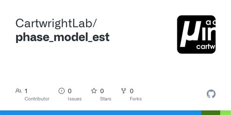 Github Cartwrightlabphasemodelest