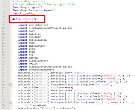 Abaqus CAE QuickStart Plugin With RSG Dialog Builder PLM Blog