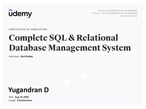 i earned a sql completion certificate yugandran d posted on the topic linkedin