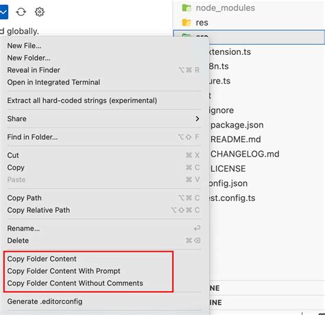 开源自荐Copy Folder Content 一键复制文件夹里的文件内容 VSCode 插件 Issue 3372