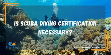 Scuba Diving Certification Sand Surf Lifestyle