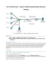 Packet Tracer Explore A NetFlow Implementation Answers Docx Packet Tracer