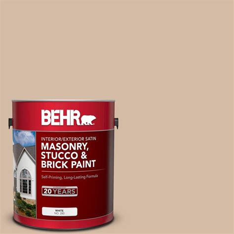Behr 1 Gal 290e 3 Classic Taupe Satin Interiorexterior Masonry