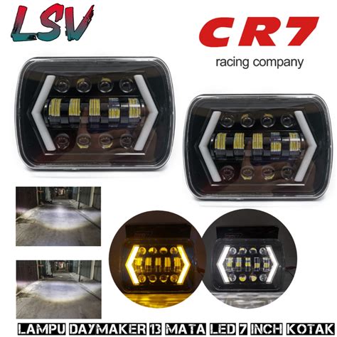 Jual Lampu Depan Inch LED Model Kotak Headlamp Daimaker X Inch JEEP KATANA TAFT FEROZA