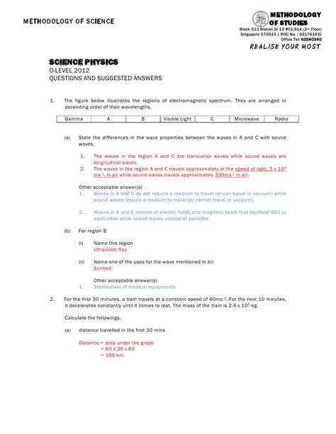 2012 Olevel Science Physics Paper 2 Questions And Answers Pdf Waves