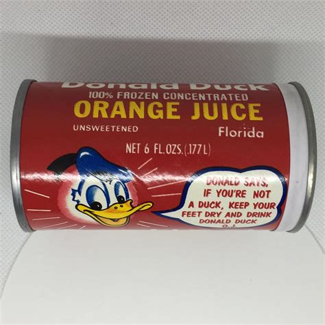 Vintage Donald Duck Orange Juice Can Bank Unused Citrus World Lake