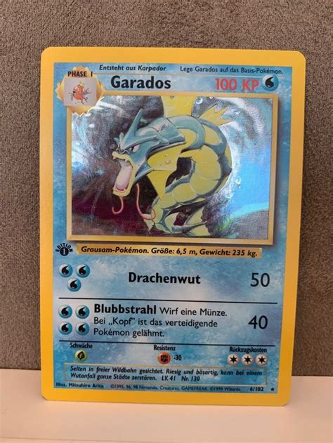 Edition Garados Holo DE Pokemon Base Set Gebraucht in Fislisbach für CHF mit