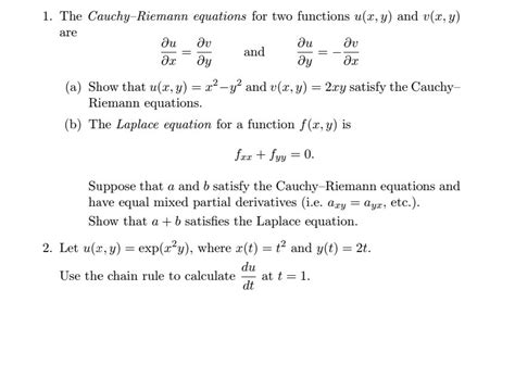 Cauchy Riemann Equations Tessshebaylo