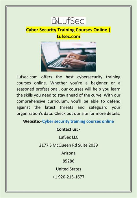 PPT Cyber Security Training Courses Online Lufsec Com PowerPoint Presentation ID
