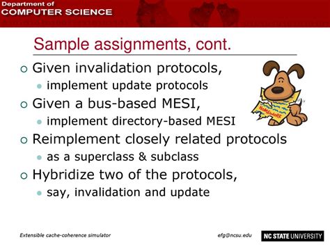 An Extensible Simulator For Bus And Directory Based Coherence Ppt