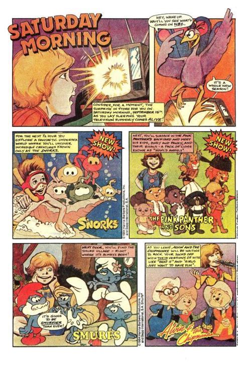 1984 Nbc Saturday Morning Tv Lineup Comic Book Ad Rediscoverthe80s