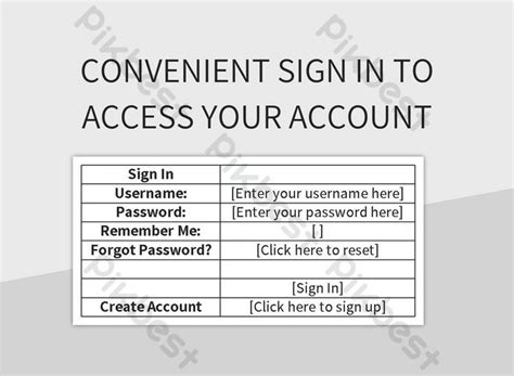 Effortless Sign In For Easy Account Access Excel Template Free