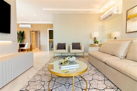 Bellos Y Lujosos Espacios Con Muebles Planeados Y Diseñados Foto Premium