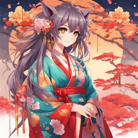Sexy Wolf Girl In Japanese Kimono By Senvis On Deviantart
