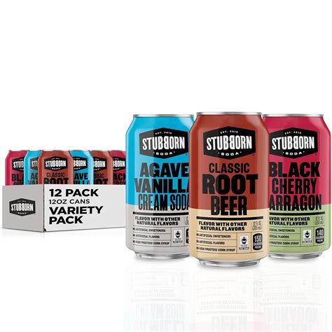 Stubborn Soda 3 Flavor Variety Pack 12oz Cans 12 Pack