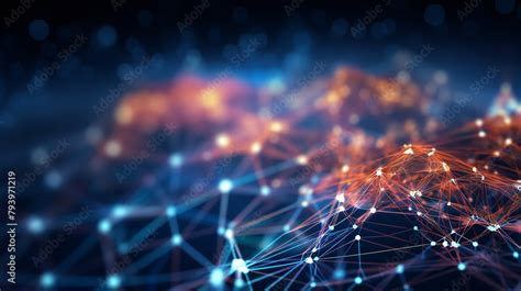 3d Representation Of A Neural Network Cybersecurity And Big Data Data Flow Artificial