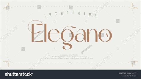 우아한 웨딩 알파벳 글꼴과 숫자 타이포그래피 스톡 벡터로열티 프리 2135230155 Shutterstock