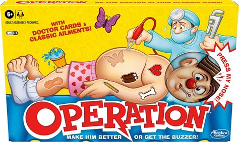 Juego De Tablero Electrónico Hasbro Gaming Operation Con Tarjetas De