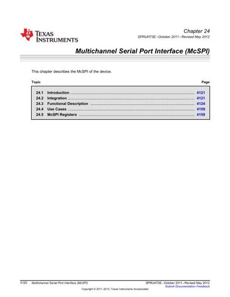 Chapter 24 Multichannel Serial Port Interface McSPI