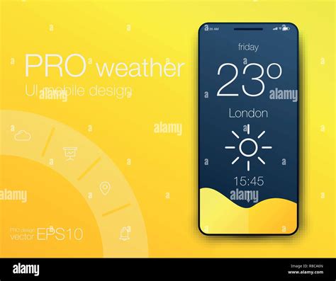 Weather Forecast App Ux Ui Design Stock Vector Stock Vector Image And Art Alamy